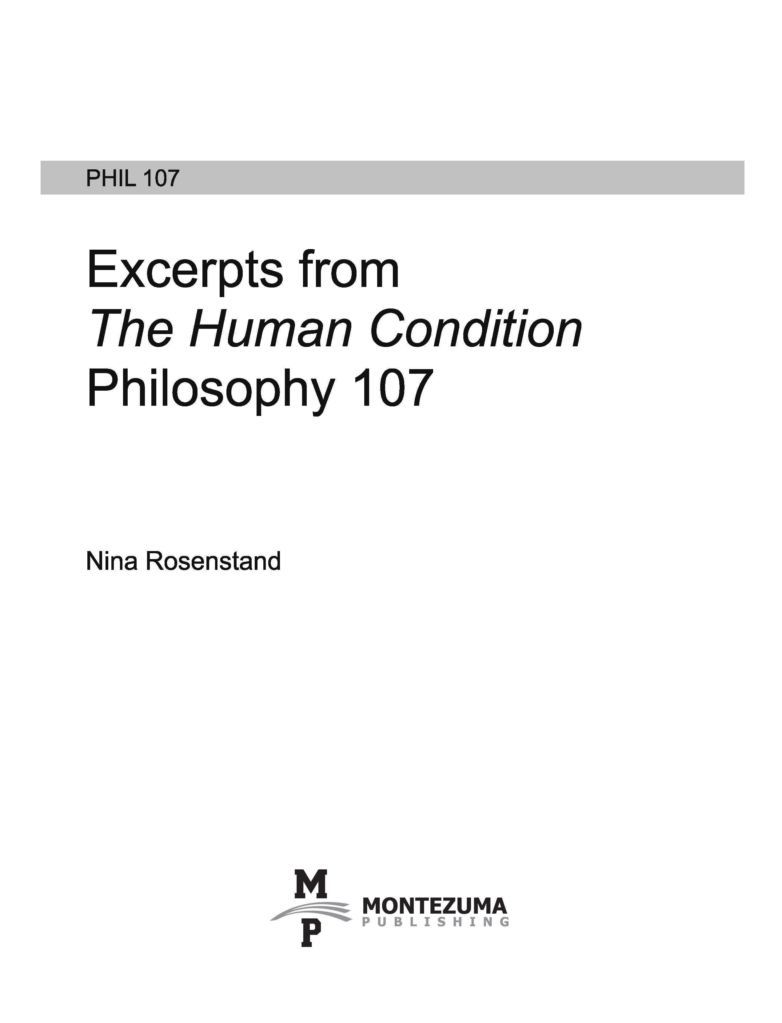 Human Condition Philosophy