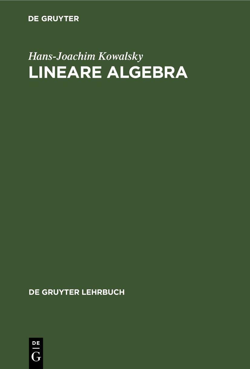 Cover image for Lineare Algebra