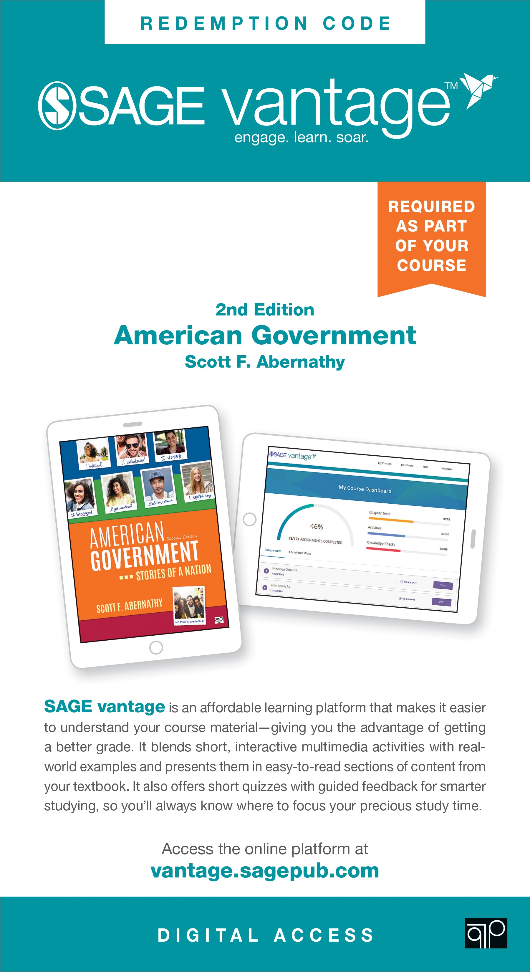 SAGE Vantage: American Government: Stories of a ... 2nd Edition | RedShelf