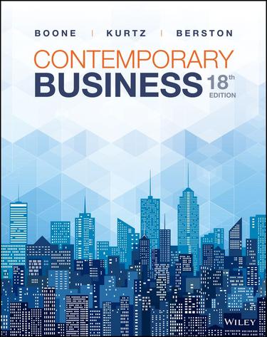 Contemporary Business 18th Edition by: Louis E. Boone - 9781119498117 ...
